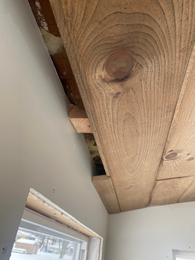 Stained and Planked Ceiling DIY – How-To! | Abbbclarkhomeee